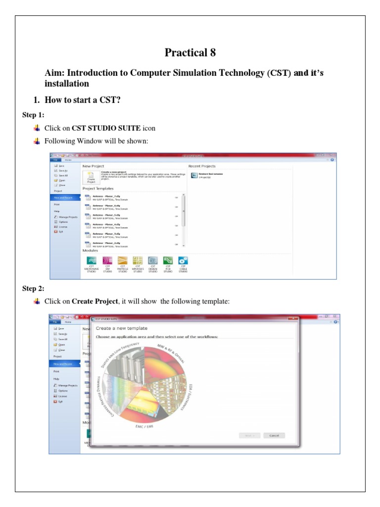 Practical 8: Aim: Introduction To Computer Simulation Technology (CST ...
