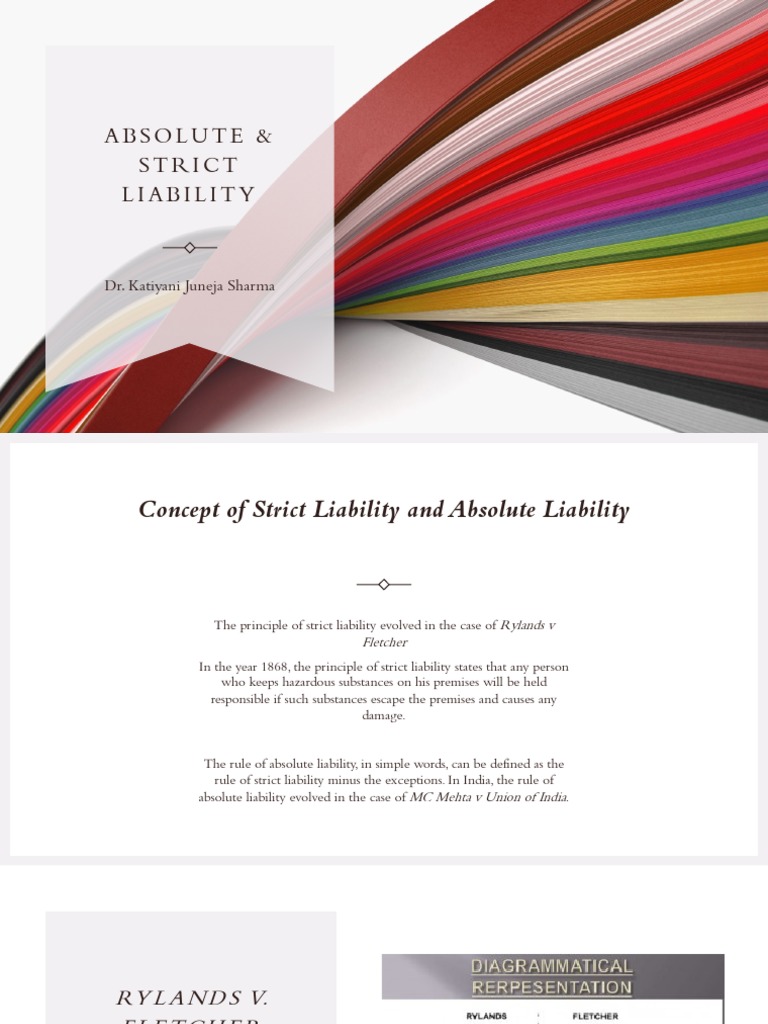 Strict and Absolute Liability | PDF | Legal Liability | Strict Liability