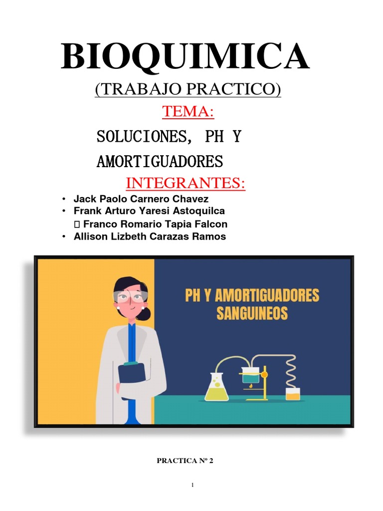 PRACTICA 2 Soluciones, PH y Amortiguadores | PDF | Ph | Concentración