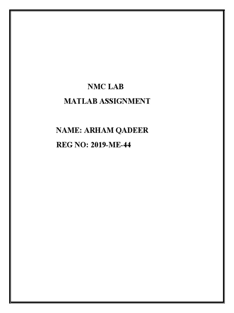 Matlab Solution Amos Chapters 1,2,3,5 | PDF | Computers | Technology ...