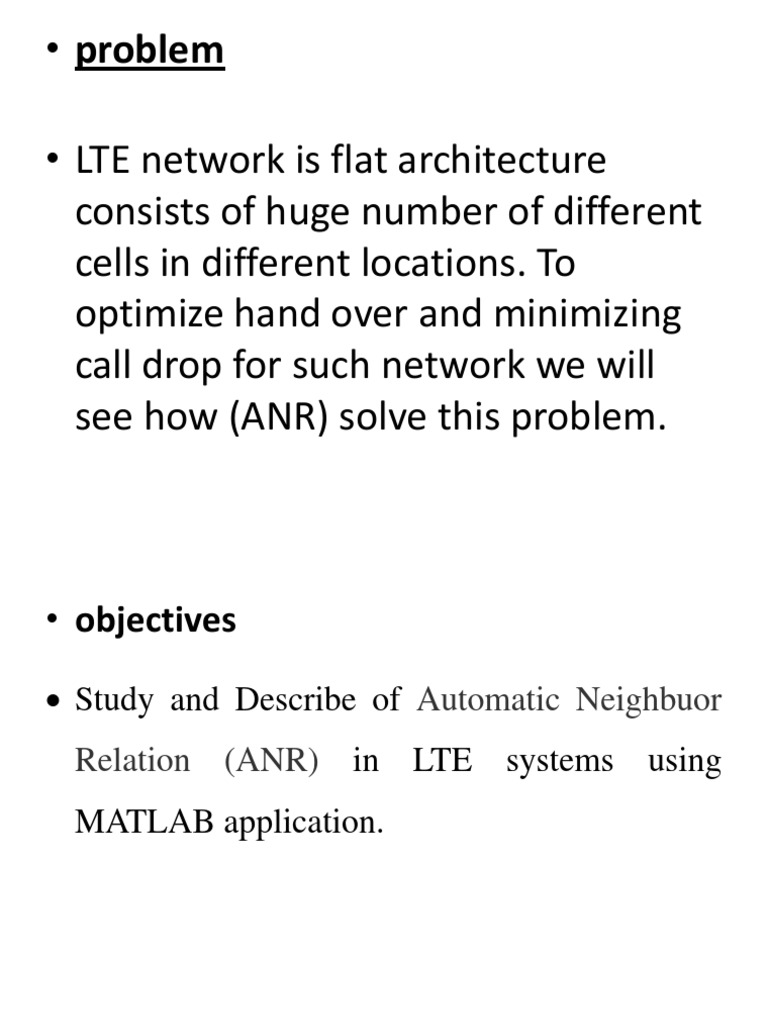 ANR Optimization in LTE Networks Using MATLAB | PDF | Computers ...