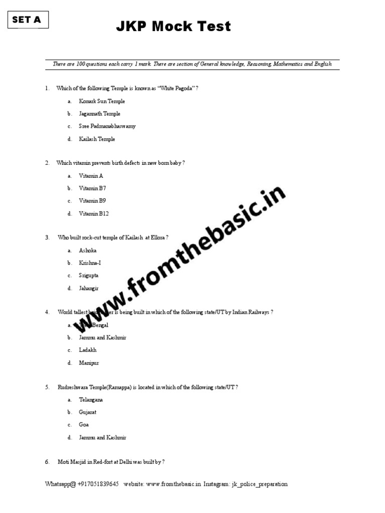 JKP Test A | PDF | Indus River | Indian National Congress