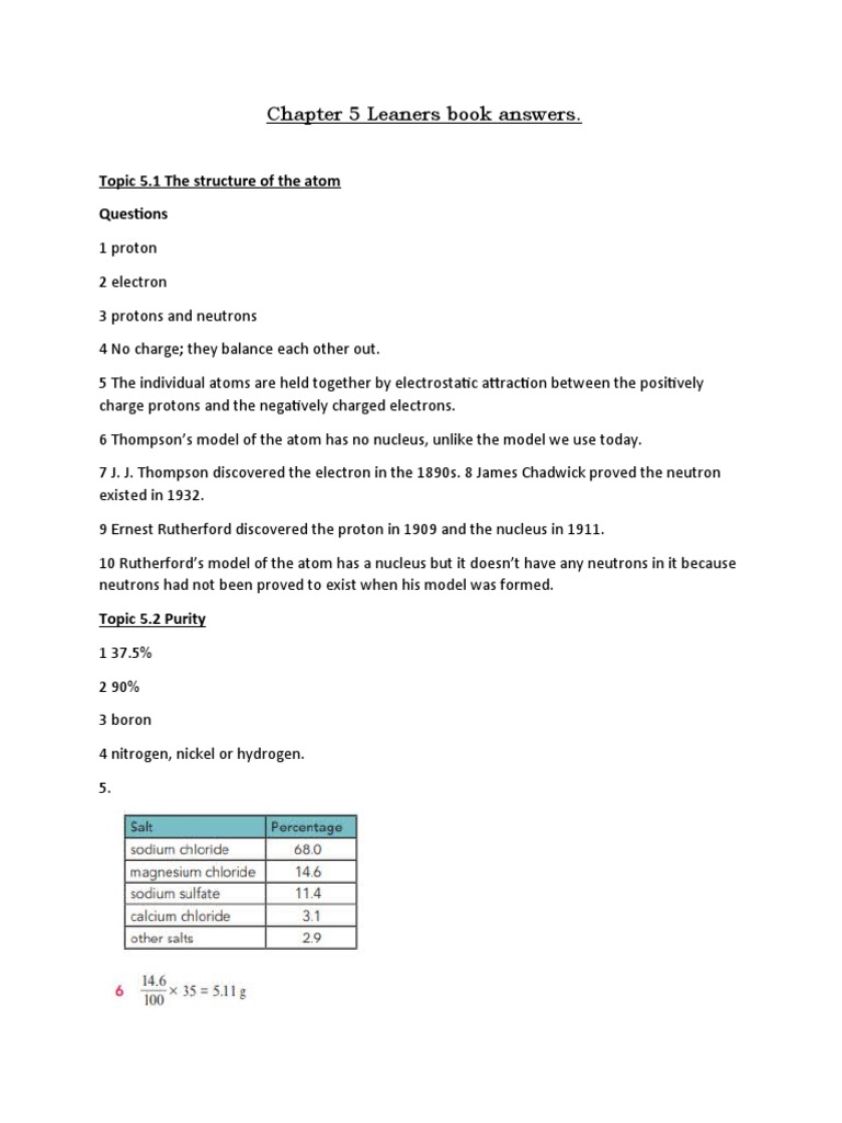 Grade 7 LB and WB Answer | PDF | Atoms | Weather