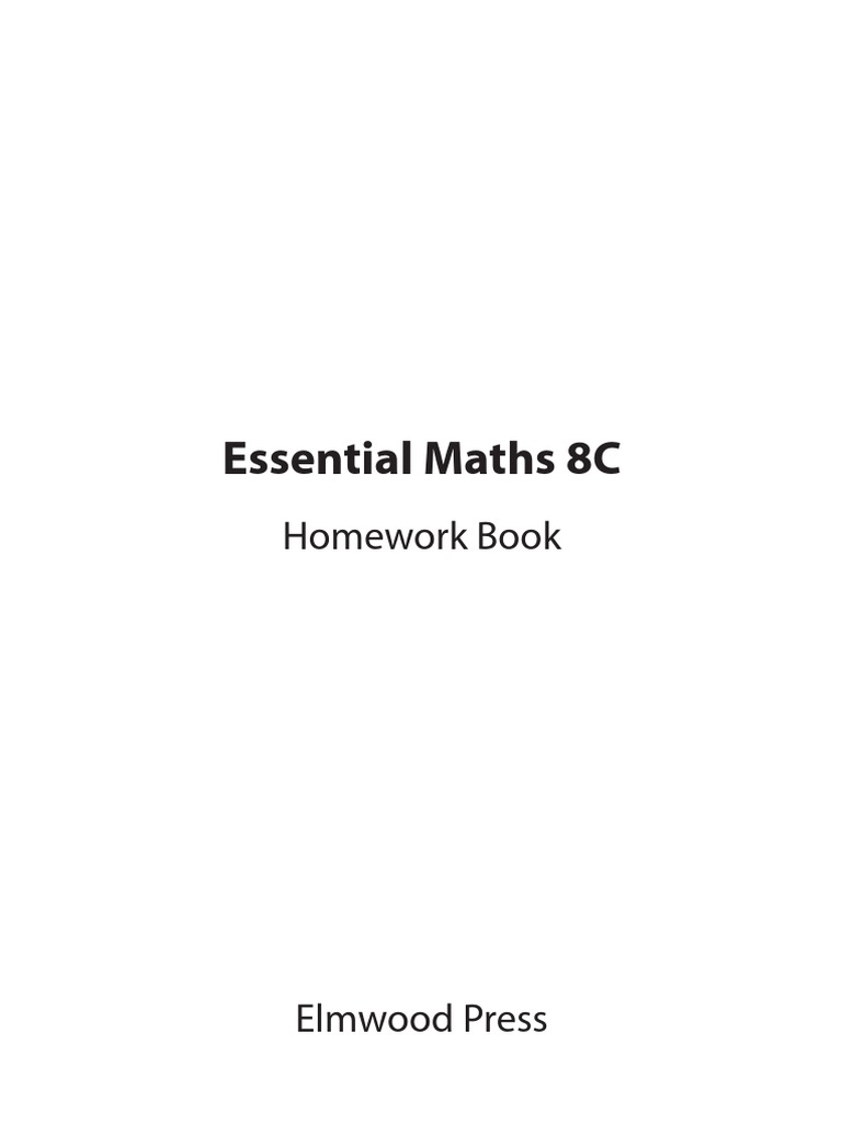 Essential Maths Year 8 (8c-Homework-Book) | PDF | Area | Rectangle
