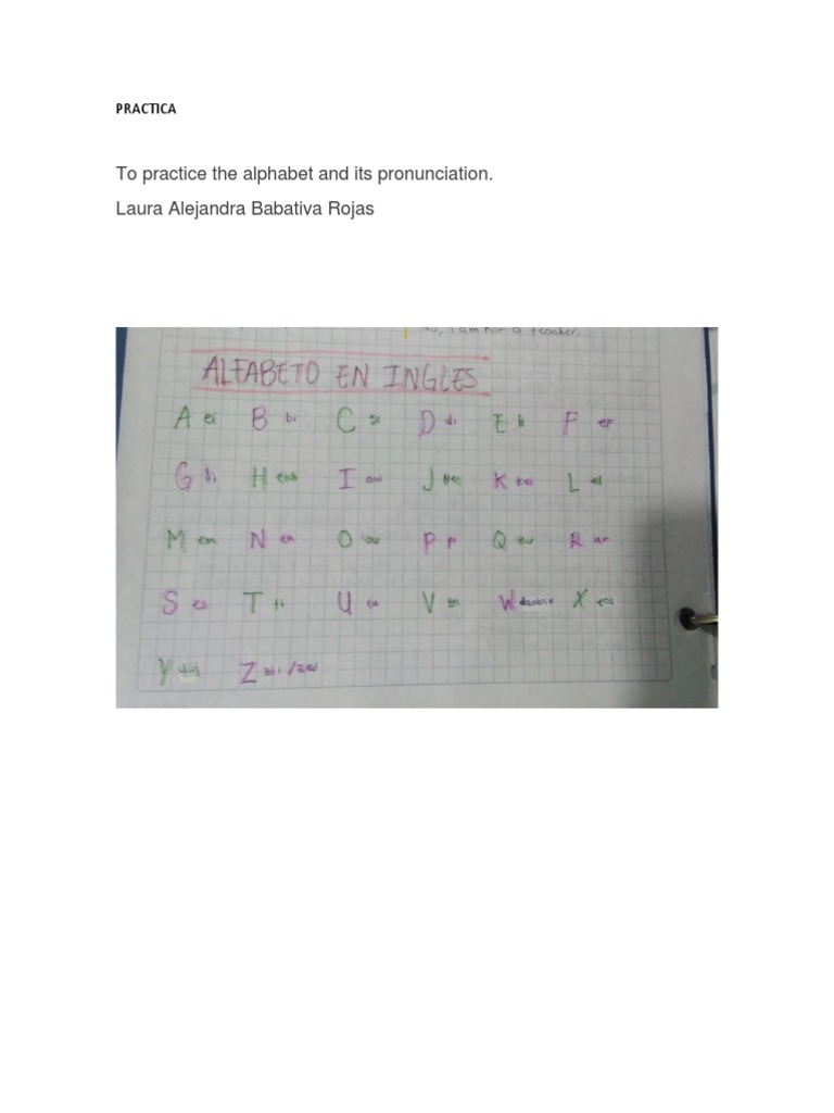 PRACTICA Alfabeto | PDF