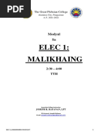 Module Sa Malikhaing Pagsusulat | PDF