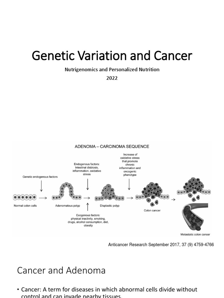Genetic Variation and Cancer | PDF | Cancer | Clinical Medicine