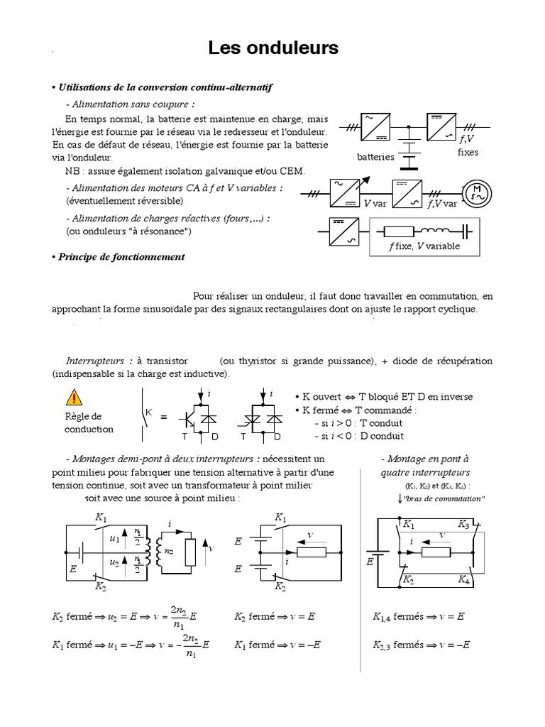Onduleurs | PDF | Onduleur | Redresseur