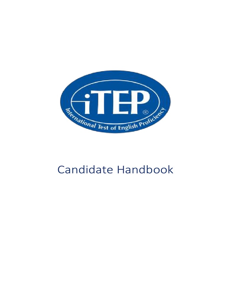 Itep Candidate Handbook Pdf Test Assessment Computer Engineering