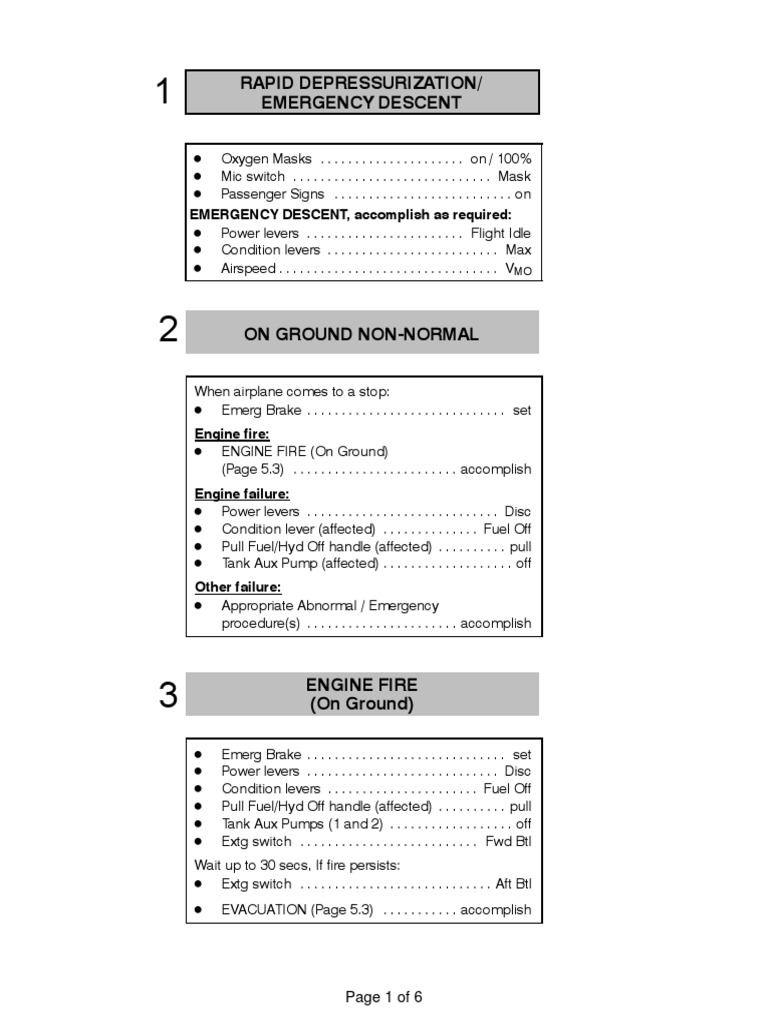 Memory Item - QRH | PDF | Aircraft Flight Control System | Flight ...