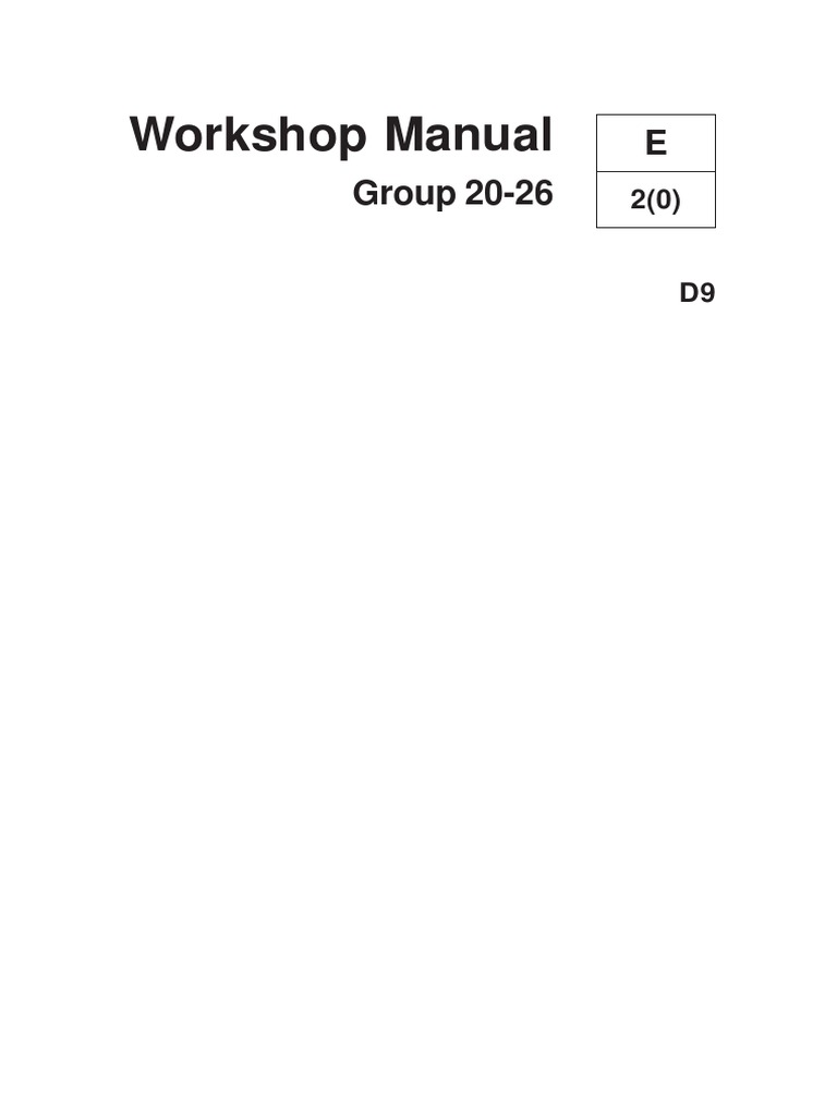 D9 Workshop Manual | PDF