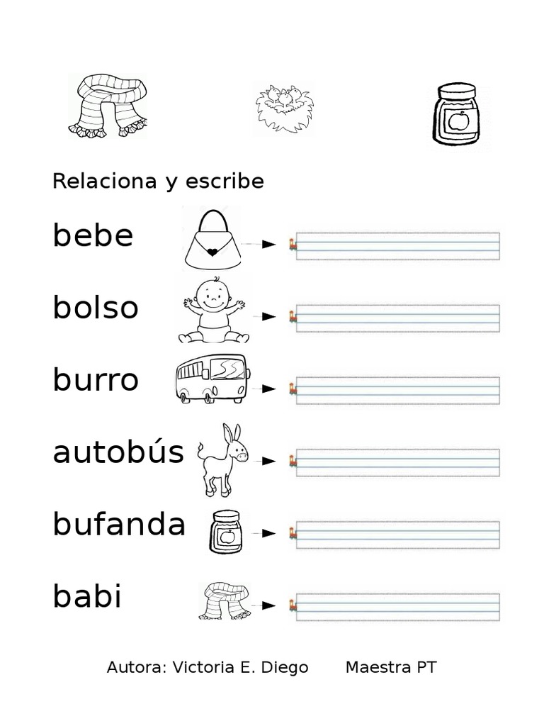 Letra B Lectoescritura | PDF