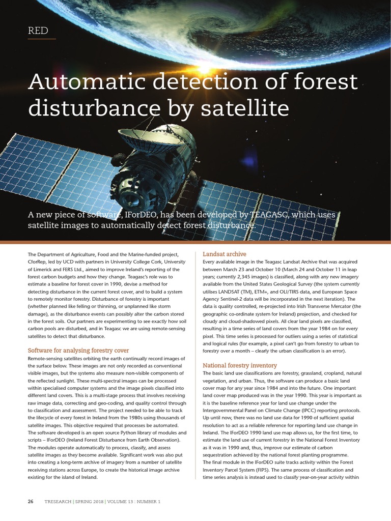 10 Automatic Detection of Forest Disturbance by Satellite | PDF ...