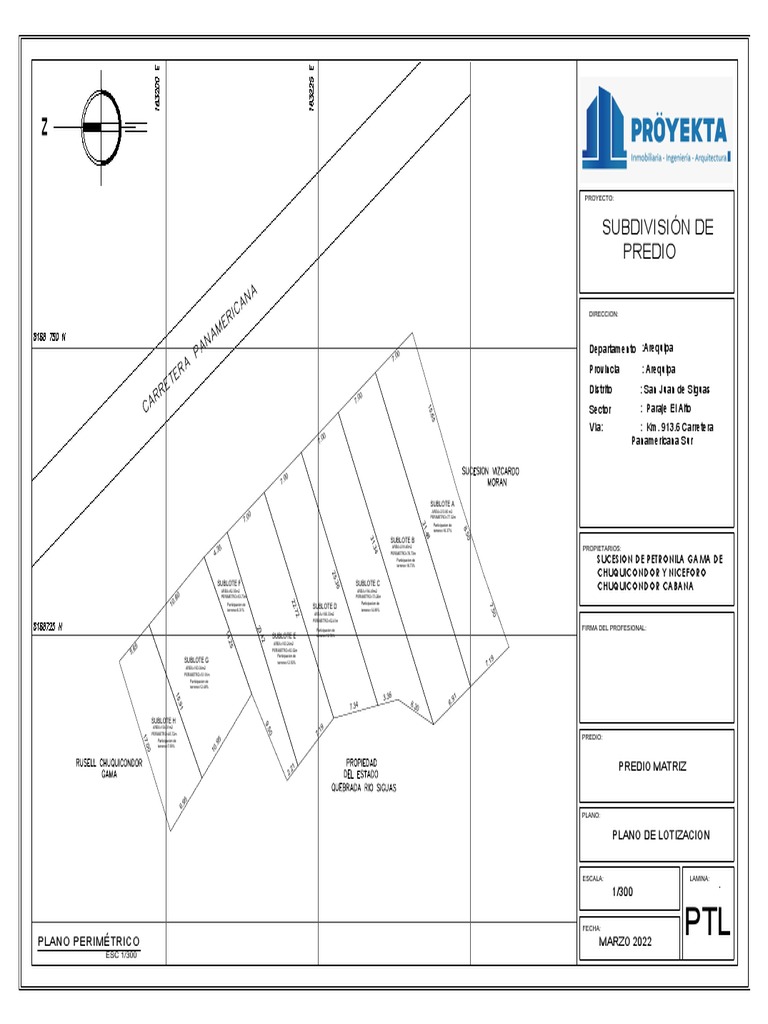 Subdivisión de Predio: Proyecto | PDF