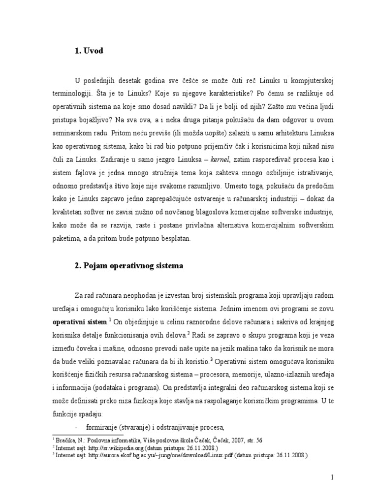 Operativni Sistem Linux Pdf
