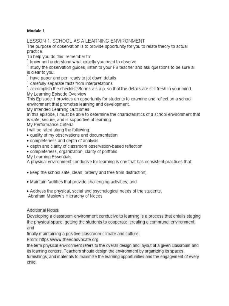 FIELD STUDY Guide | PDF | Learning | Differentiated Instruction