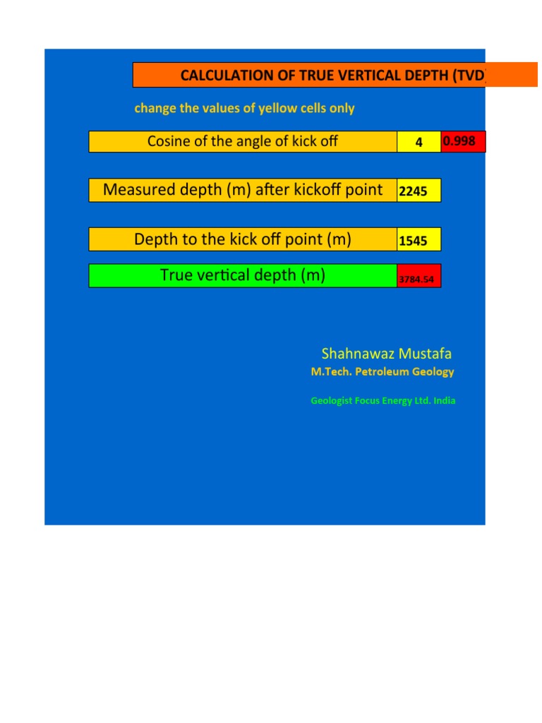 Calculation of TVD | PDF