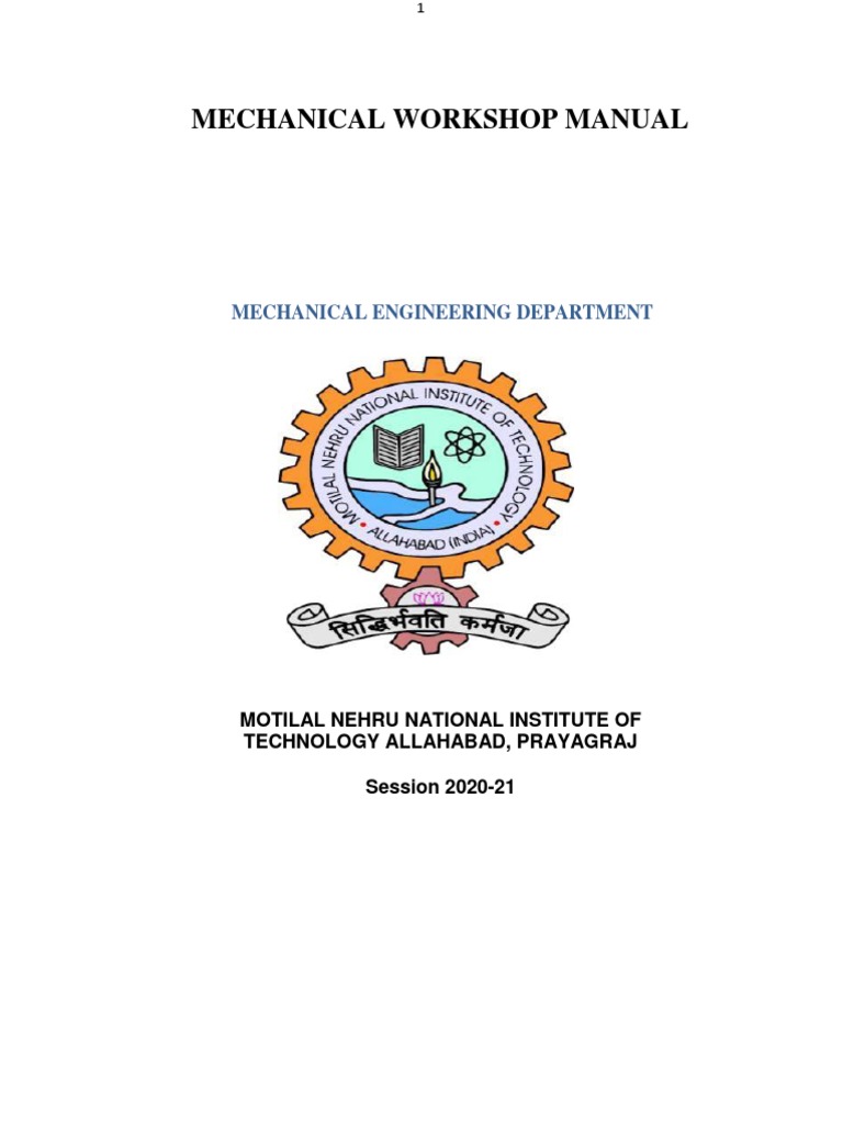 Workshop Lab Manual - MNNIT-2 | PDF | Welding | Construction Workshop Lab Manual - MNNIT-2 | PDF | Welding | Construction