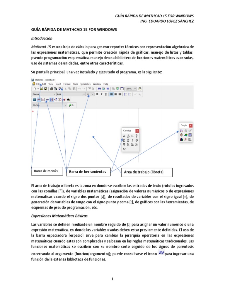 Guía Rápida de Mathcad 15 For Windows | PDF | Matriz (Matemáticas ...