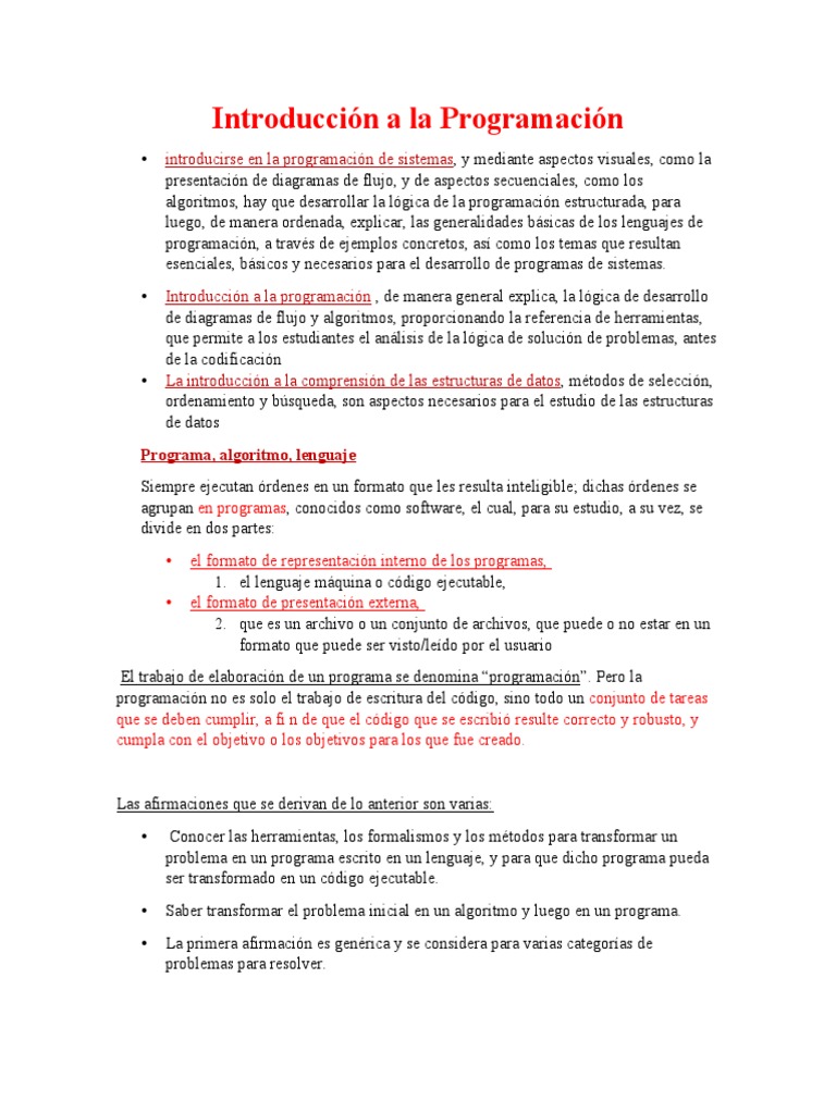 Guia Programa | PDF | Lenguaje de programación | Programación