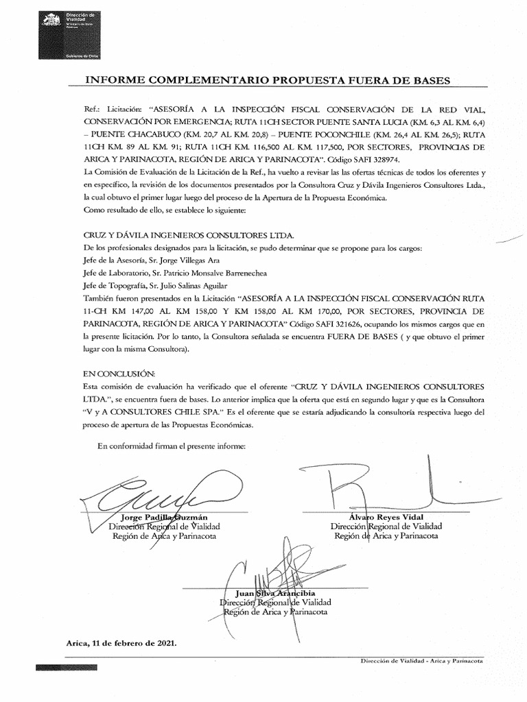 Informe - Complementario - Propuesta - Fuera - de - Bases Safi - 328974 | PDF