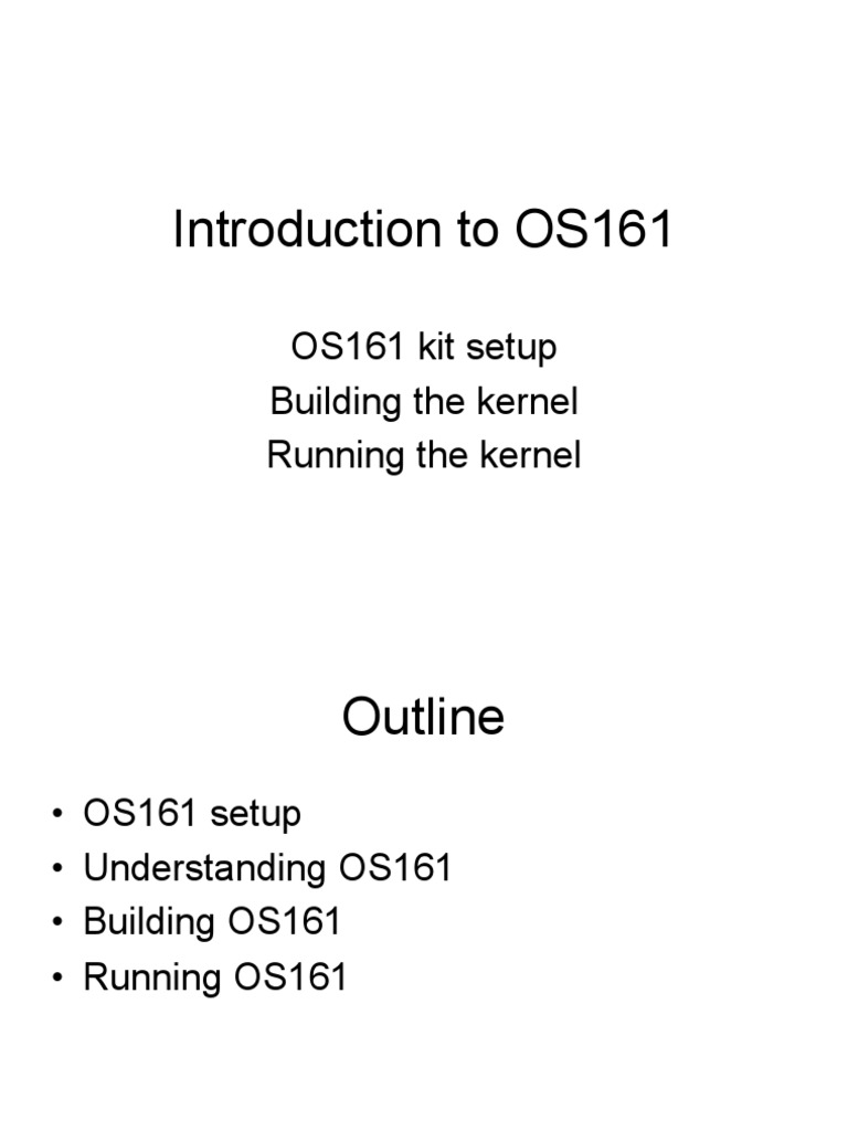 Os161 Intro | PDF | Kernel (Operating System) | Operating System