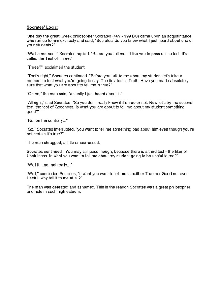 Socrates Logic | PDF