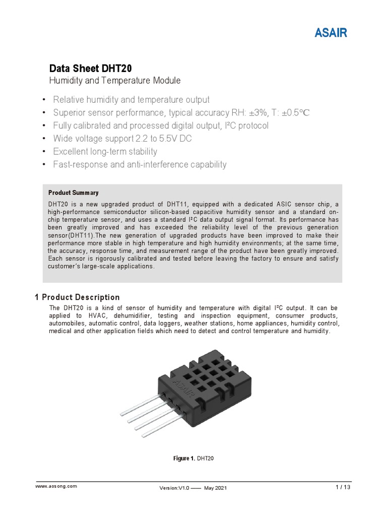 Data Sheet dht20 A1 | PDF