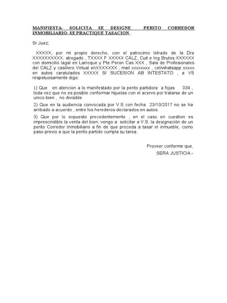 Manifiesta - Solicita Se Designe Perito | PDF
