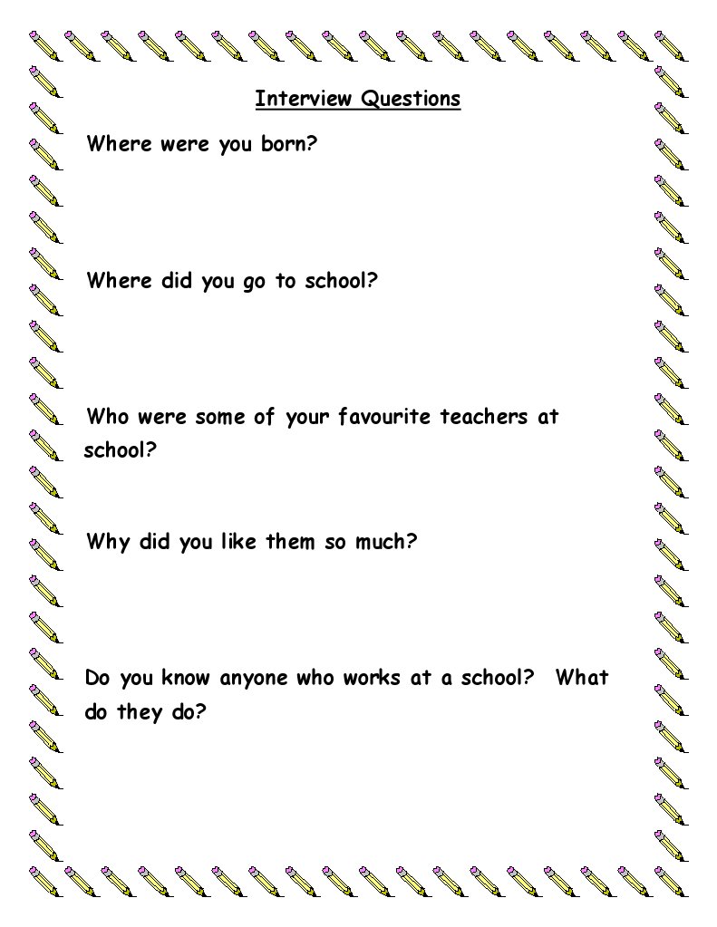 School Student Interview Questions | PDF