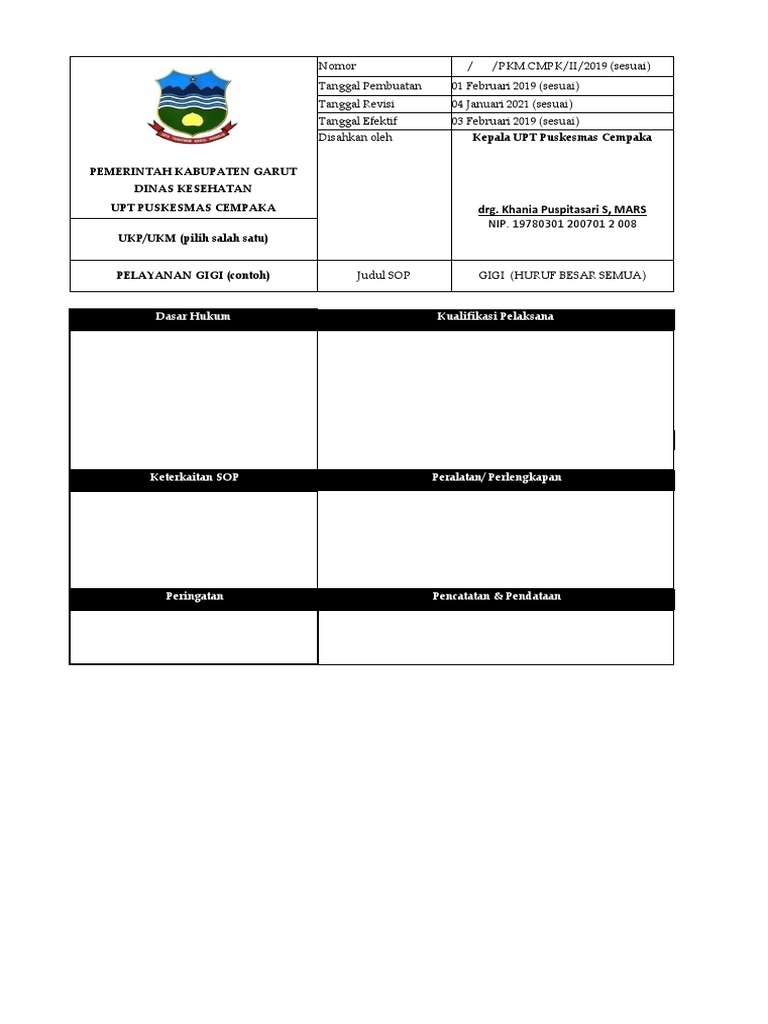 Contoh Format Sop-AP | PDF