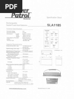 Power Patrol Batteries SLA1075 Spec Sheet | PDF