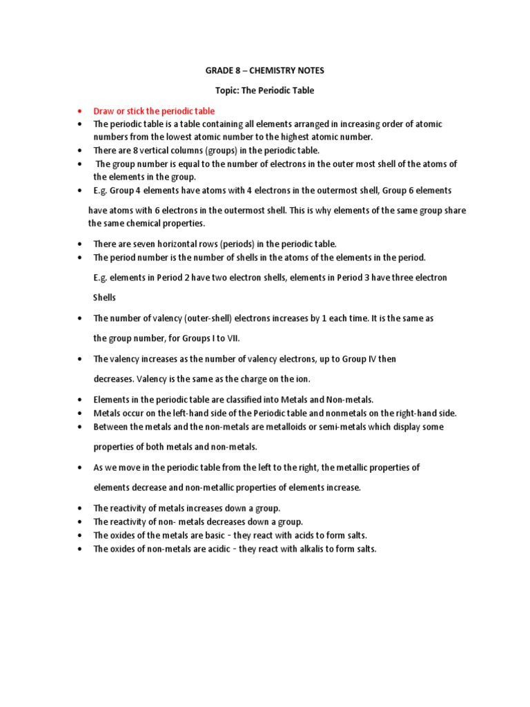 Periodic Table (Periodic Trend) | PDF