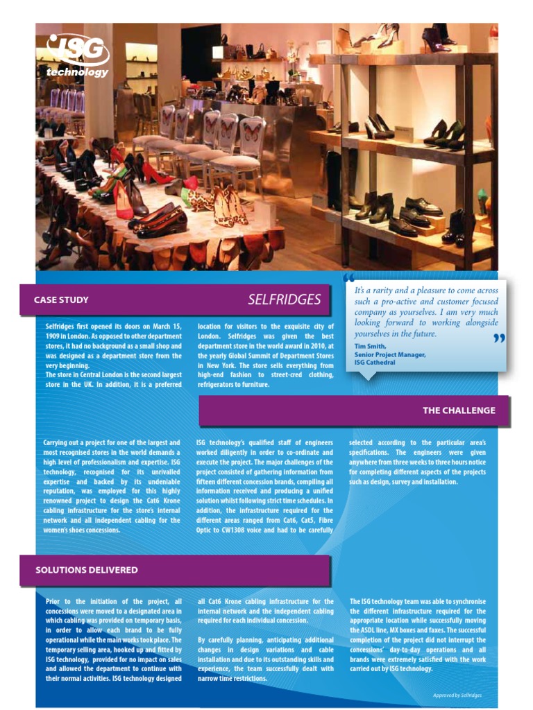 Selfridges Case Study | PDF | Retail | Business