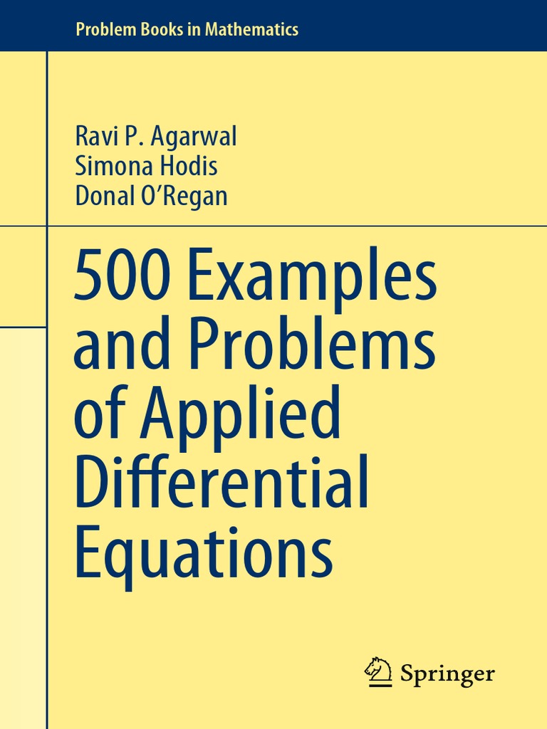 500 Examples and Problems of Applied Differential Equations | PDF