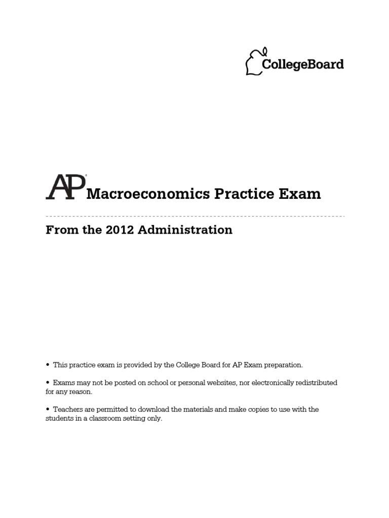 AP Macro 2012 | PDF | Fiscal Policy | Inflation