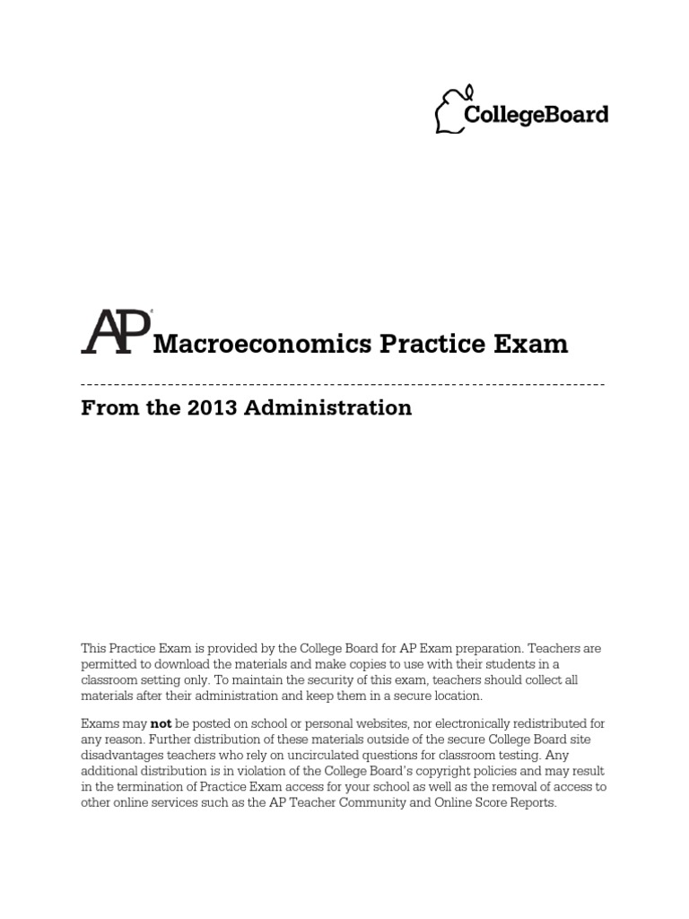 AP Macro 2013 | PDF | Inflation | Interest