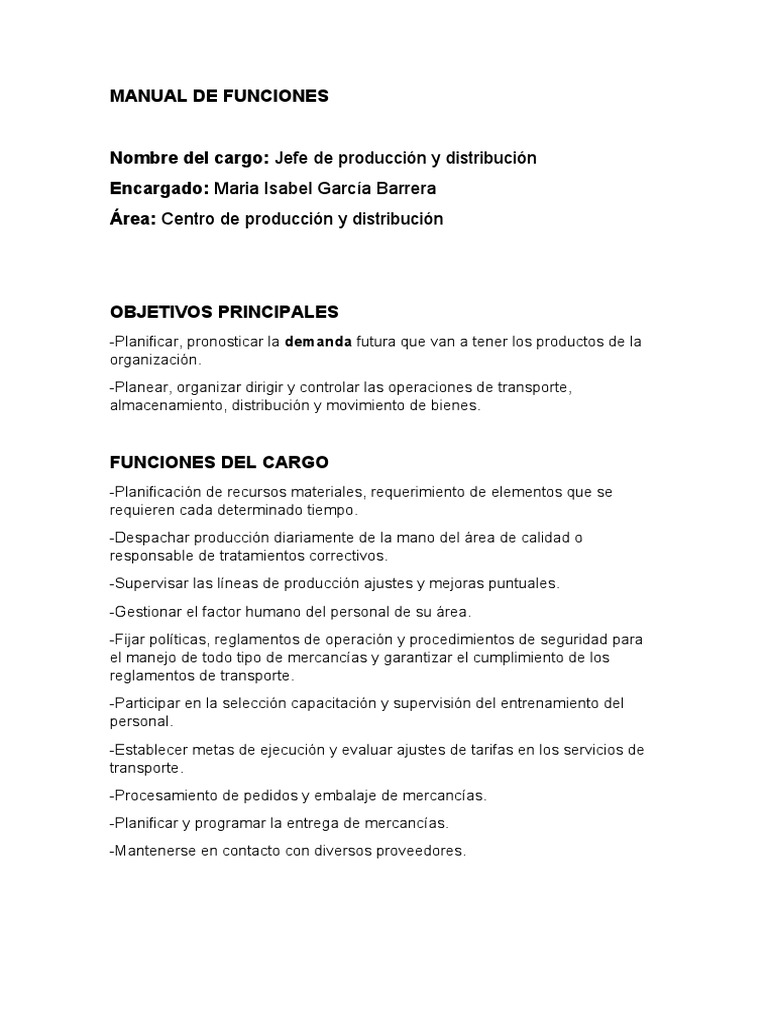 Manual de Funciones | PDF