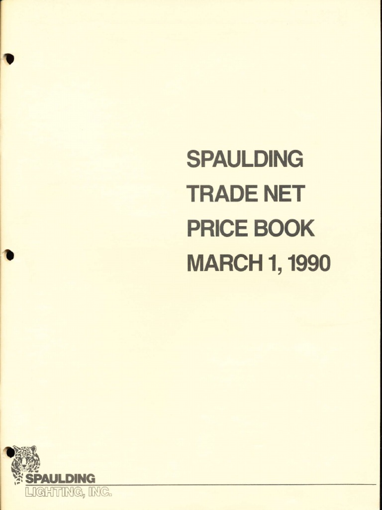 Spaulding Lighting Price Book Net 3-90 | PDF