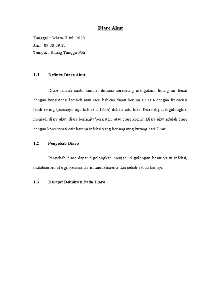Diare Akut | PDF