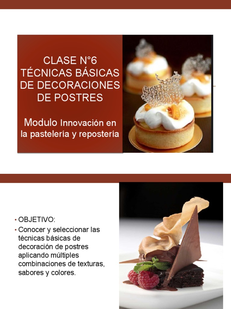 Técnicas de Decoración de Los Postres | PDF | Chocolate | Postres