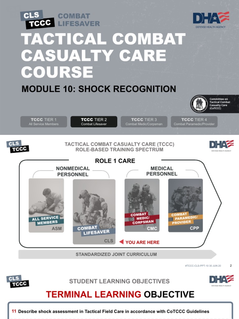 Module 10: Shock Recognition: TCCC Tier 4 TCCC Tier 1 TCCC Tier 3 | PDF ...