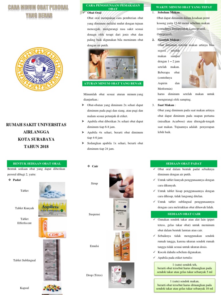 Leaflet Cara Minum Obat Yang Benar | PDF