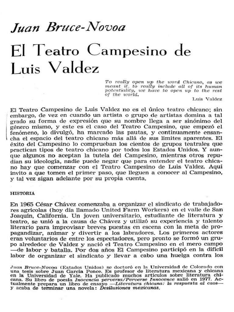 El Teatro Campesino | PDF
