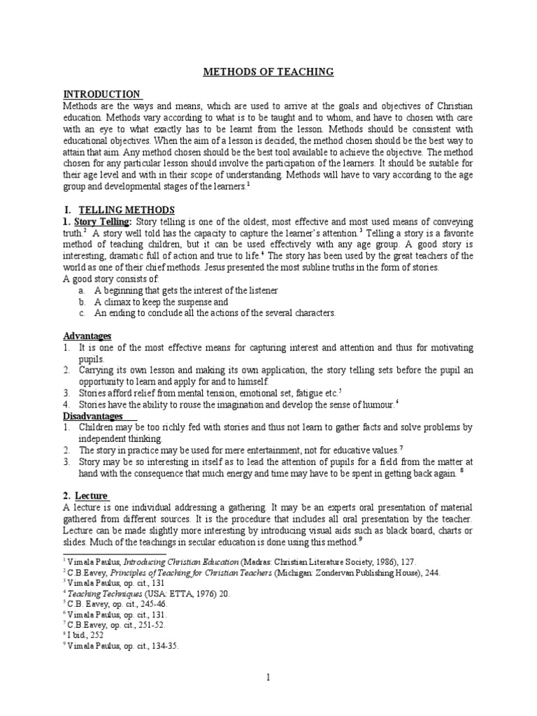 Methods of Teaching | PDF | Lecture | Seminar