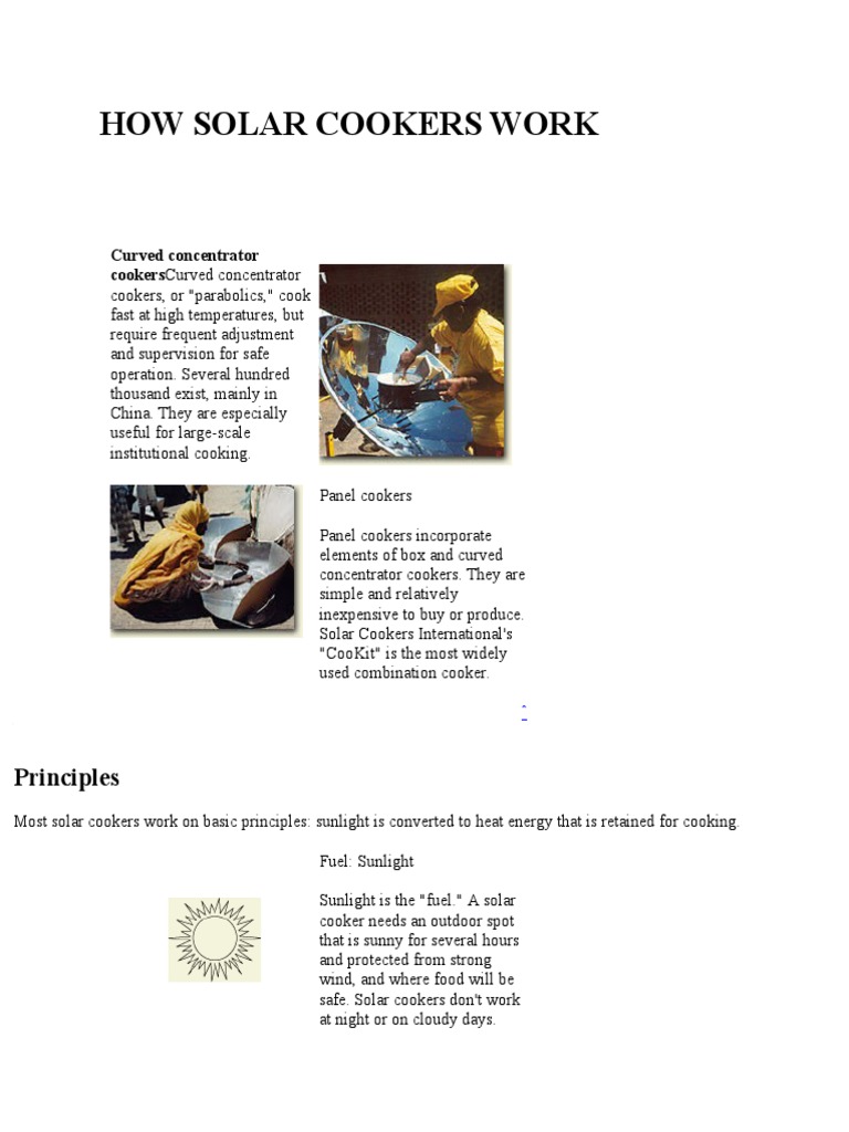 How Solar Cookers Work | PDF | Nature | Glass Applications
