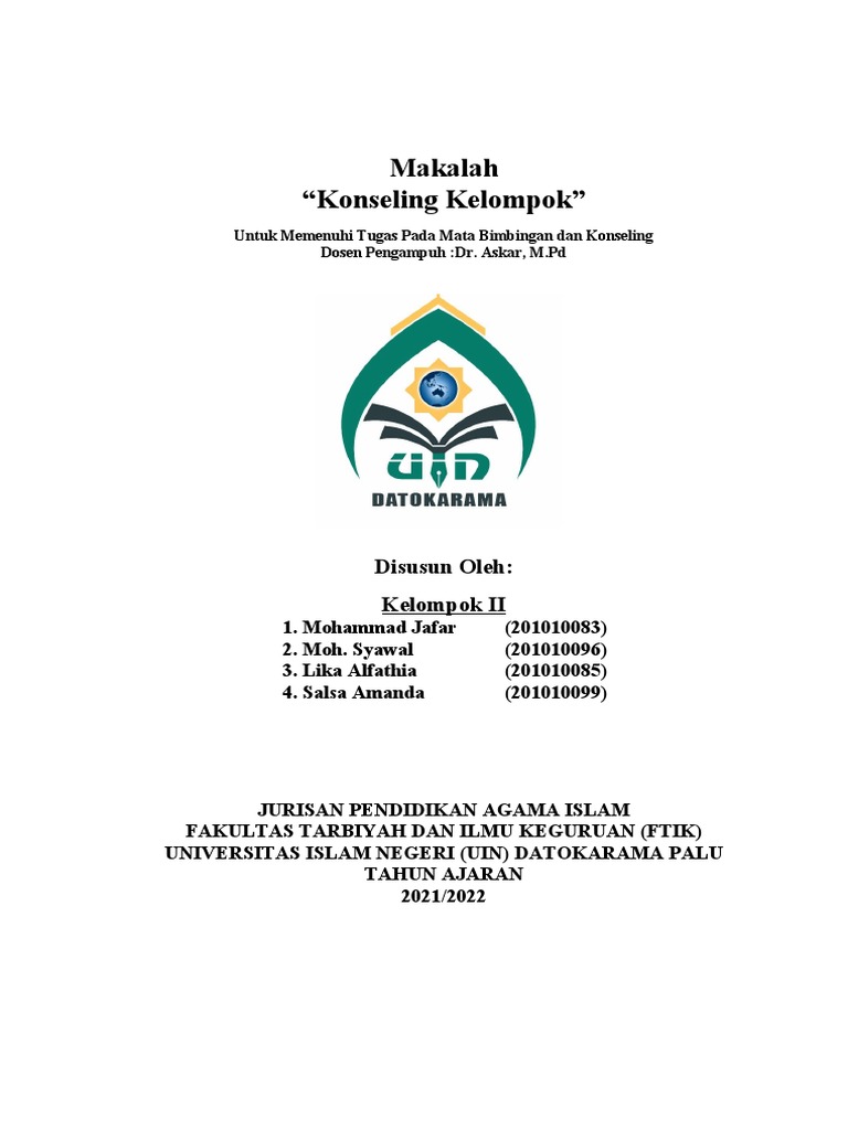 Makalah Konseling Kelompok | PDF | Karier & Perkembangan