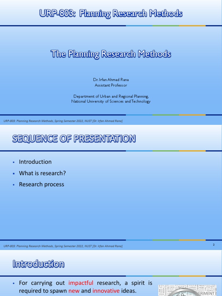 Lecture 1. The Planning Research Methods LMS | PDF