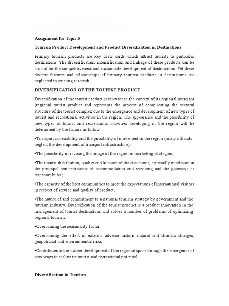 Tourism Product Development | PDF | Tourism | Market (Economics)