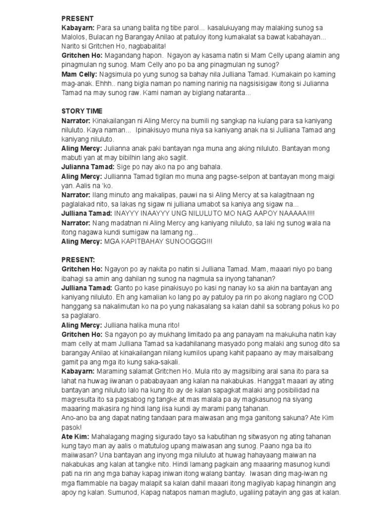 Script Presentation 1 | PDF